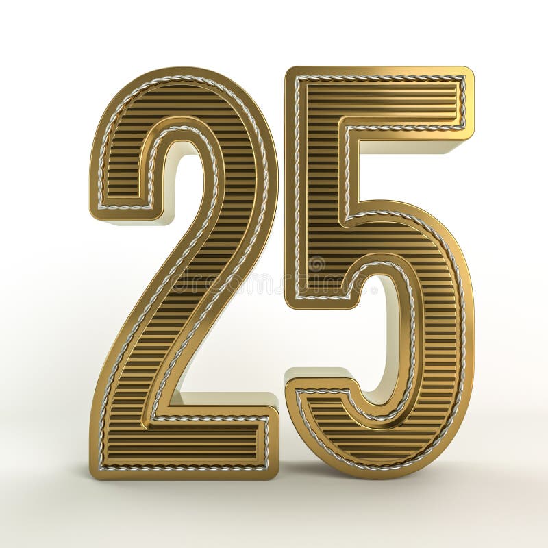 Gold Symbol of the Discount in Figures. 3D Stock Illustration ...