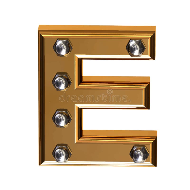 Gold 3d Letter E Stock Illustrations – 572 Gold 3d Letter E Stock ...