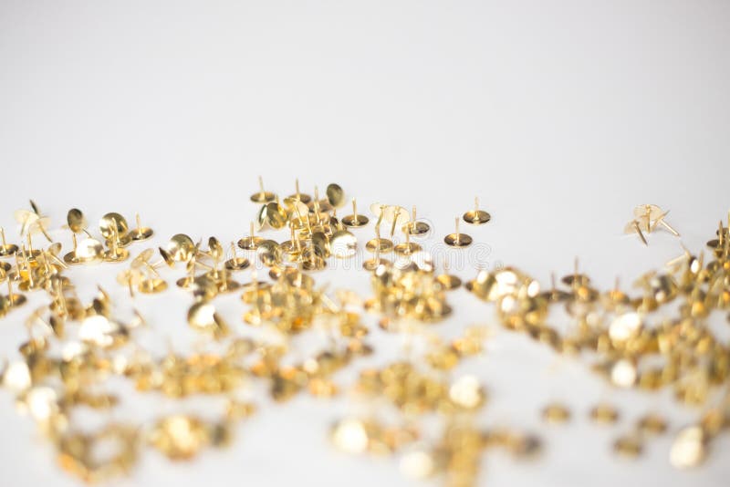 Gold tack confetti stock image. Image of blog, decorative - 112062897