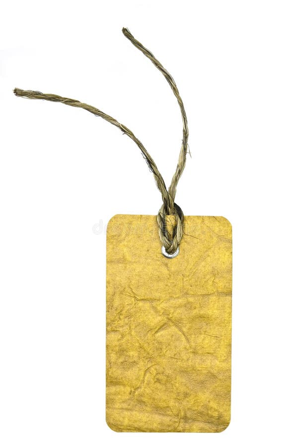 Grungy Vintage Paper Tag on a String Stock Photo - Image of abstract ...