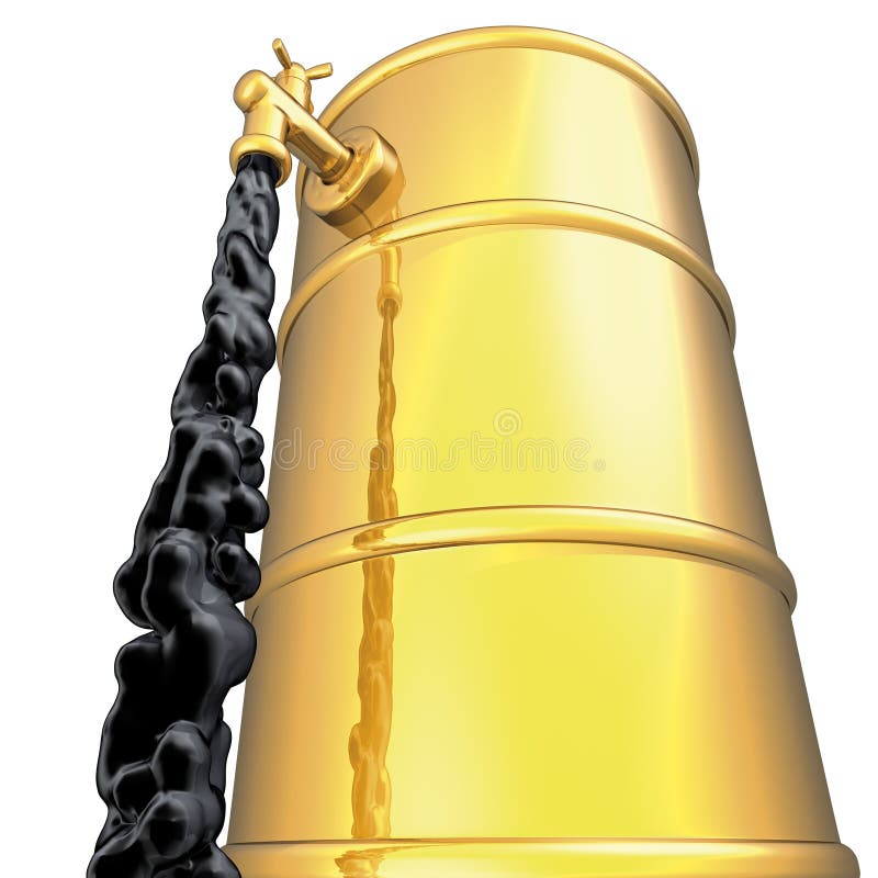 Gold tank oil stock illustration. Illustration of gasoline - 13443843