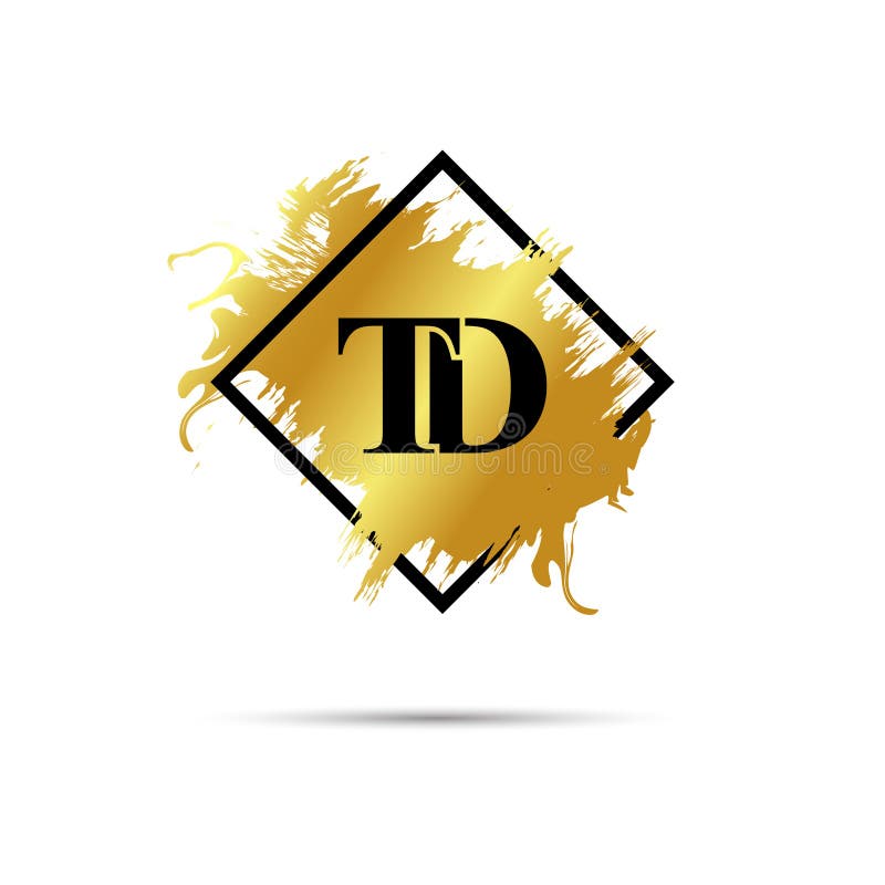 Gold TD Logo Symbol Vector Art Design Stock Illustration - Illustration ...