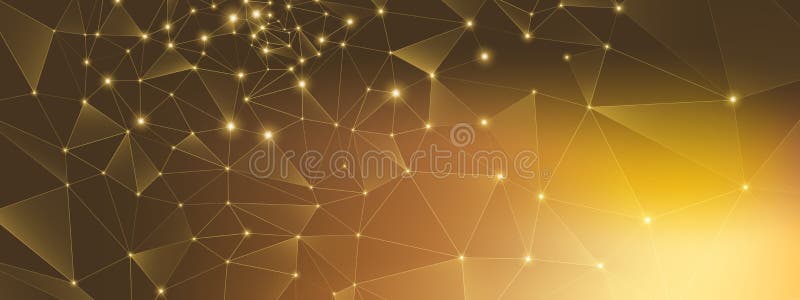 Gold Technology Connection. Big Data 3d Stock Vector - Illustration of ...