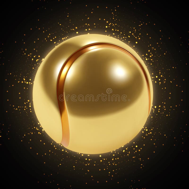 Black and Gold Soccer Ball on a Glittering Background Stock Vector ...