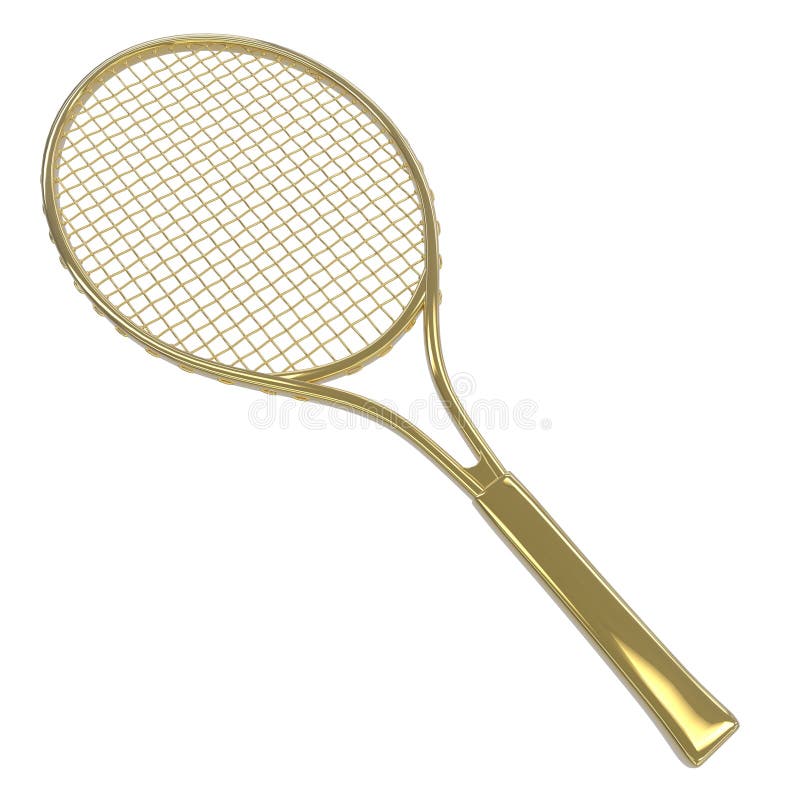 Gold Tennis Rackquets Crossed. Stock Illustration - Illustration of ...