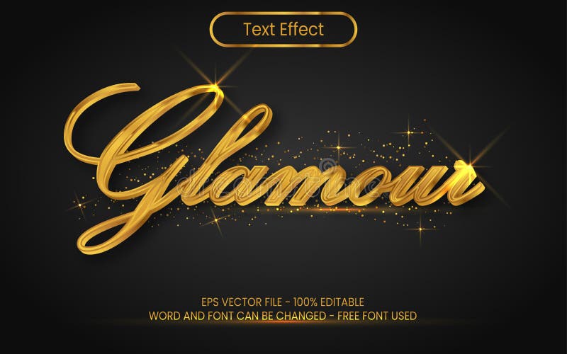 Red Gold Editable Text Effect Premium Style. Stock Vector ...