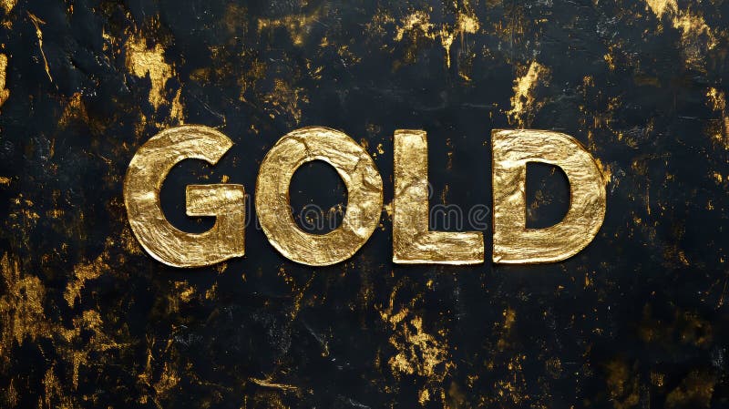 Gold Text Effect on Dark Grunge Background Shiny, Sparkly, Glittering ...