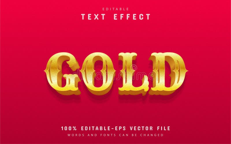 Gold Text Effect Editable Stock Illustrations – 2,871 Gold Text Effect ...