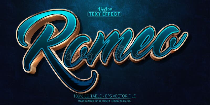 Gold Text Effect, Editable Shiny Turquoise and Gold Color Text Style on ...