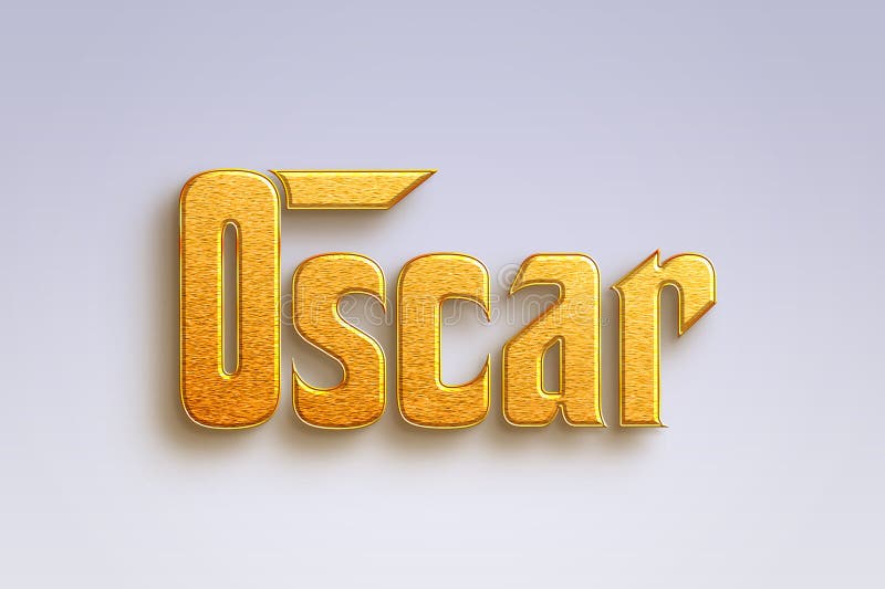 Gold Text Effect of Spanish Name Oscar on Light-blue Background Stock ...