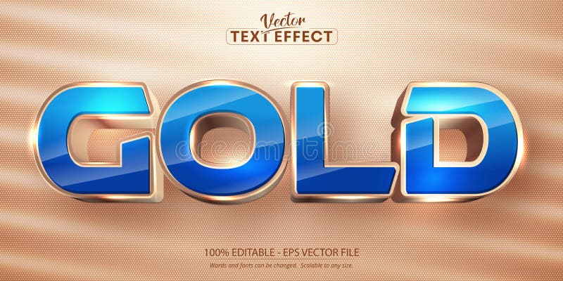 Gold Text, Golden Style Editable Text Effect Stock Vector ...