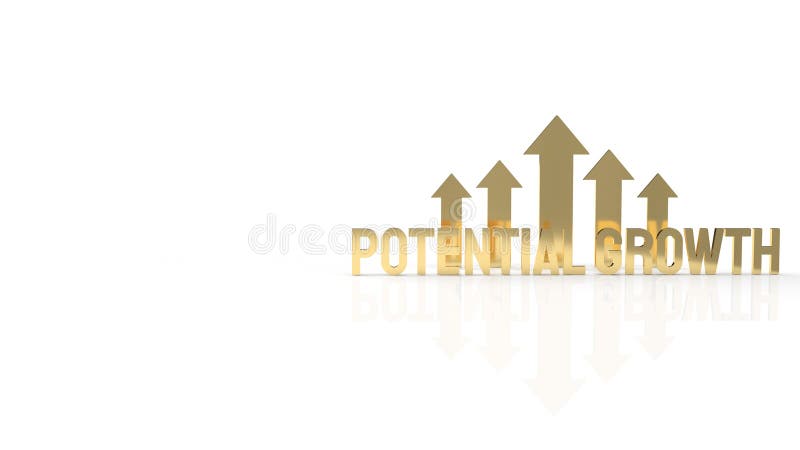 The Gold Growth Mindset Word on Cream Color Background 3d Rendering ...