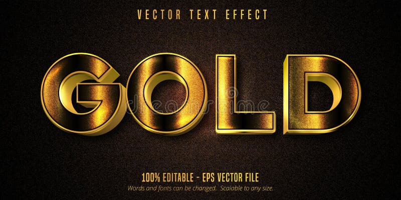Gold gradient font effect stock illustration. Illustration of title ...
