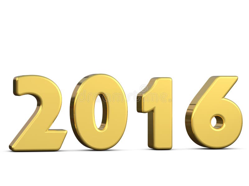 Gold 2016 Digits on Abstract Lights Background Stock Illustration ...