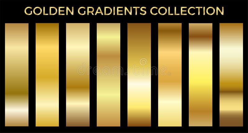 Gold Texture Gradient Background Vector Set Stock Illustration ...