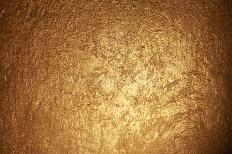 Gold Texture Natural Painted Wall Stock Image - Image of yellow ...