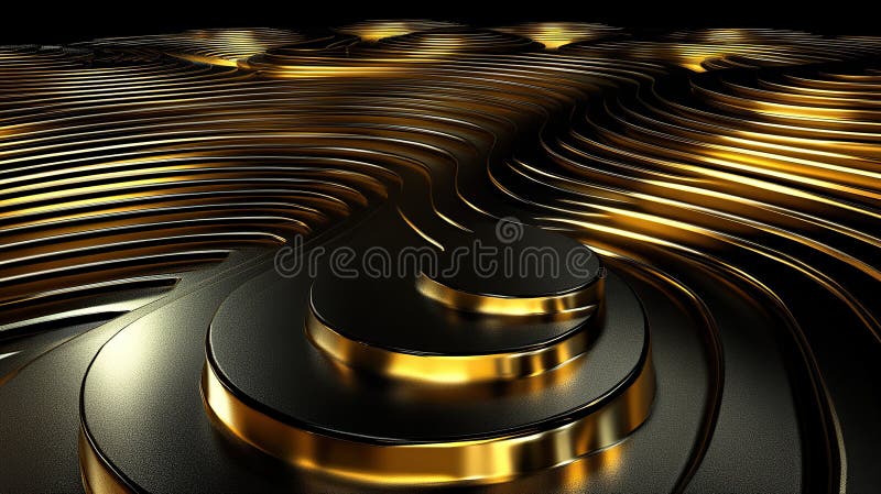 Gold Textured Platform, Abstract Background, 3D Render, Product Display ...