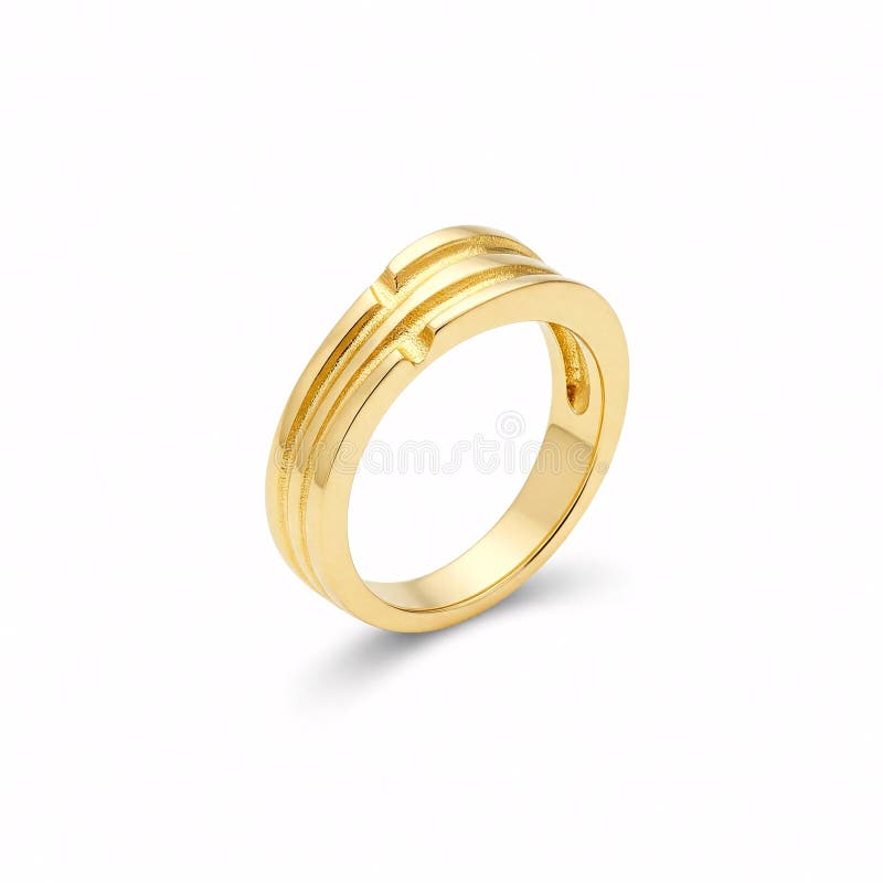 Gold Textured Ring Isolated on White Background Stock Illustration ...