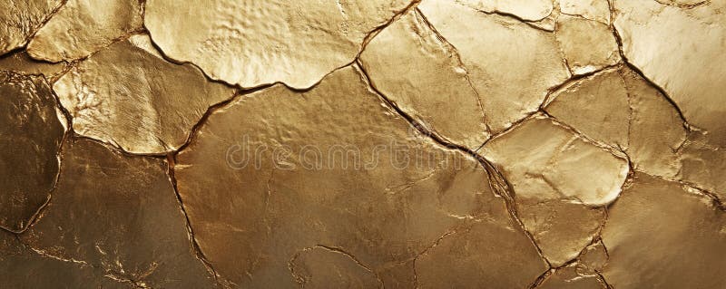A Gold Textured Surface with a Rugged, Hand-hammered Finish, Showcasing ...