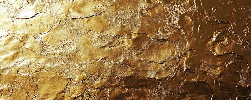 A Gold Textured Surface with a Rugged, Hand-hammered Finish, Showcasing ...