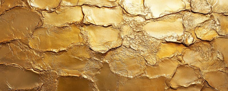 A Gold Textured Surface with a Rugged, Hand-hammered Finish, Showcasing ...