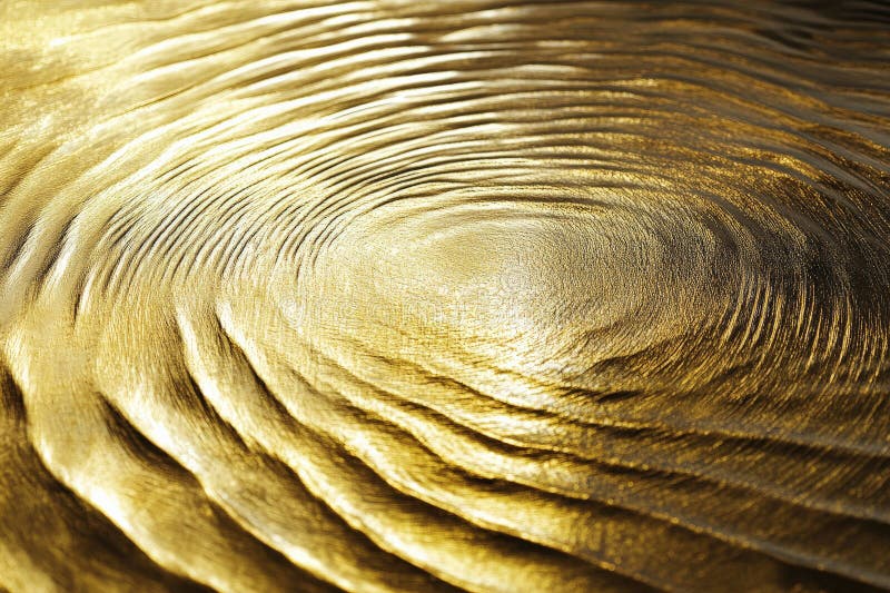 A Gold Textured Surface with a Smooth, Rippled Pattern, Mimicking the ...