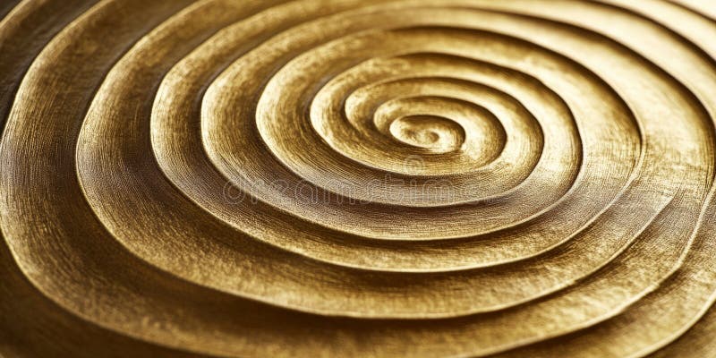 Gold Textured Surface Smooth Satin Finish Highlighted Faint Concentric ...