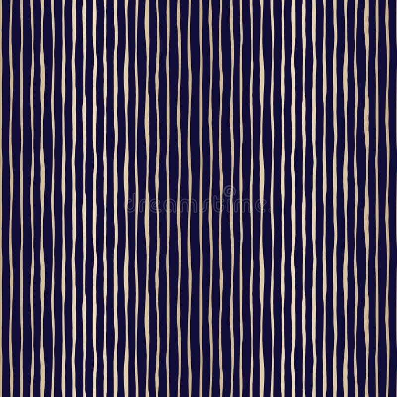 Gold Thin Hand Drawn Wavy Uneven Vertical Stripes on Navy Backrgound ... Gold Thin Hand Drawn Wavy Uneven Vertical Stripes on Navy Backrgound ...