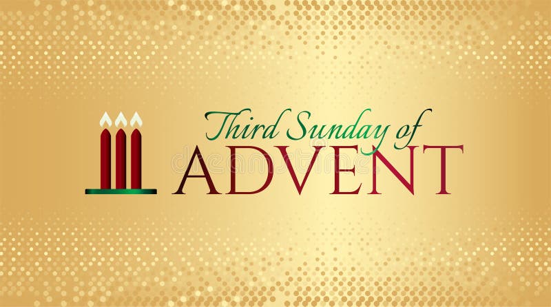 Gold Third Sunday of Advent Background Illustration Design Stock ...
