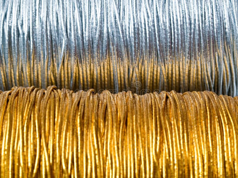 Gold Thread 2 Silver Thread Stock Photo - Image of color, style: 14284744