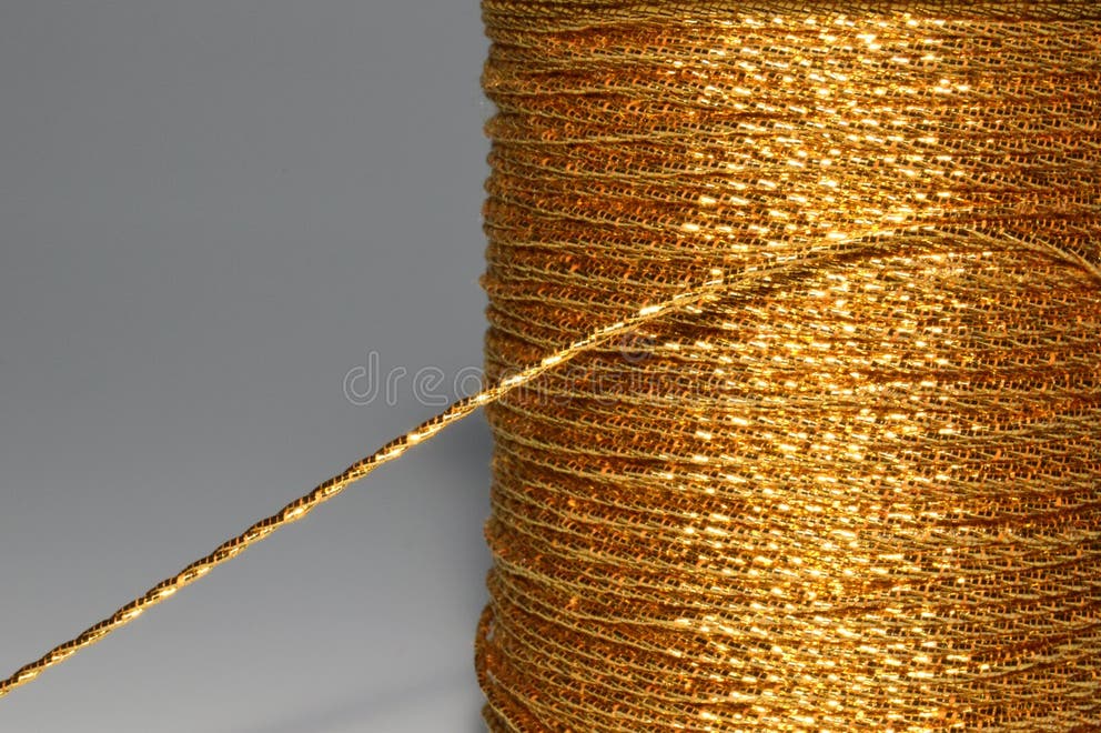 Gold thread stock photo. Image of gold, embroidery, background - 58577742