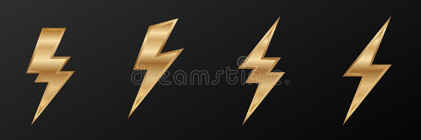 Gold Thunder Bolt Stock Illustrations – 1,663 Gold Thunder Bolt Stock ...