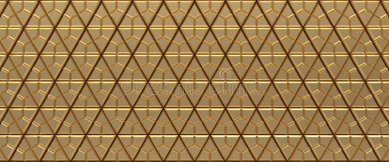 Gold Tiled Triangular Abstract Texture Background. Extruded Triangles ...