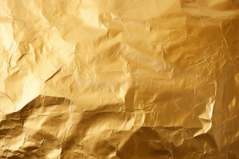 Gold Tinfoil Texture Abstract Background Stock Image - Image of shiny ...