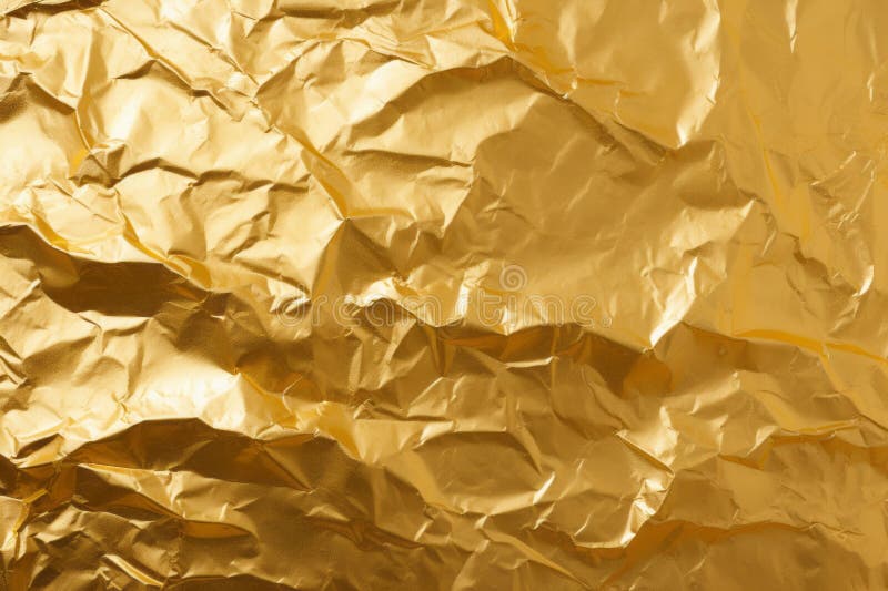 Gold Tinfoil Texture Abstract Background Stock Image - Image of metal ...