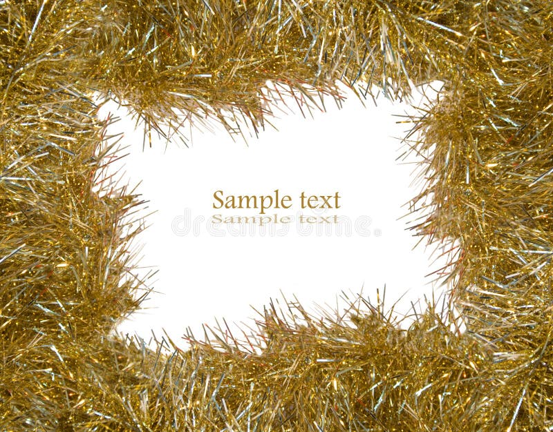 The gold tinsel stock image. Image of string, december - 22385311