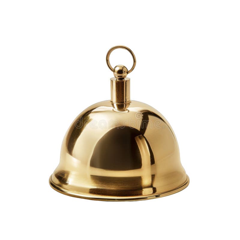 Gold-tone Bell with a Ring Handle Stock Image - Illustration of ...