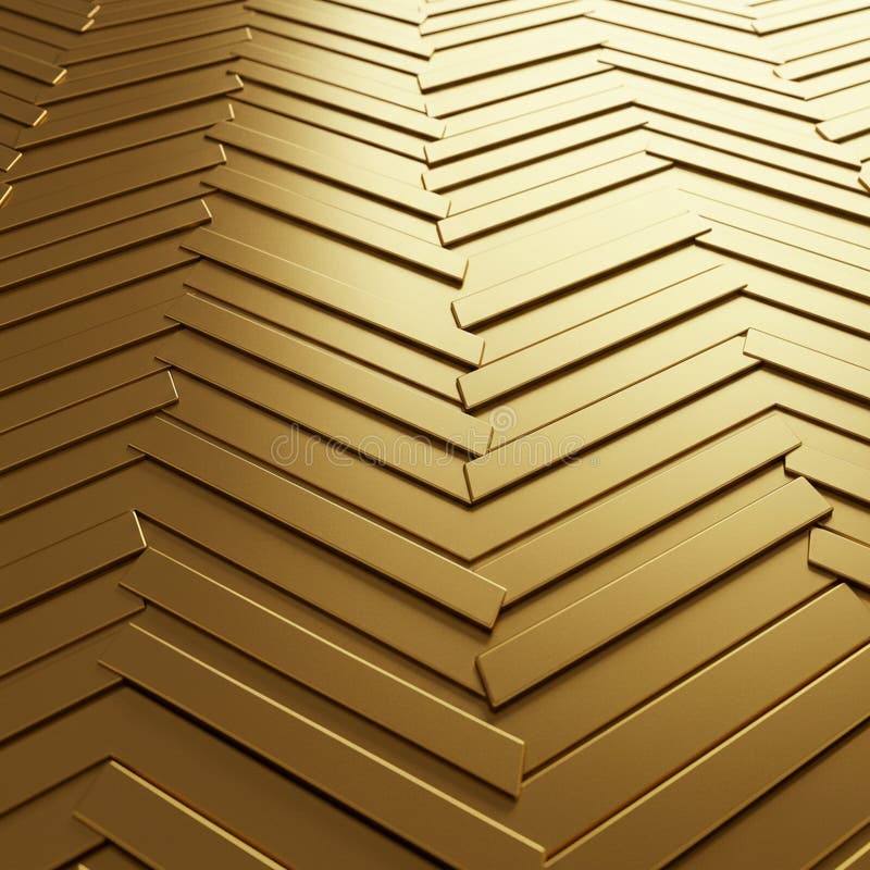 Gold-toned Surface Featuring a Herringbone Pattern. the Design ...