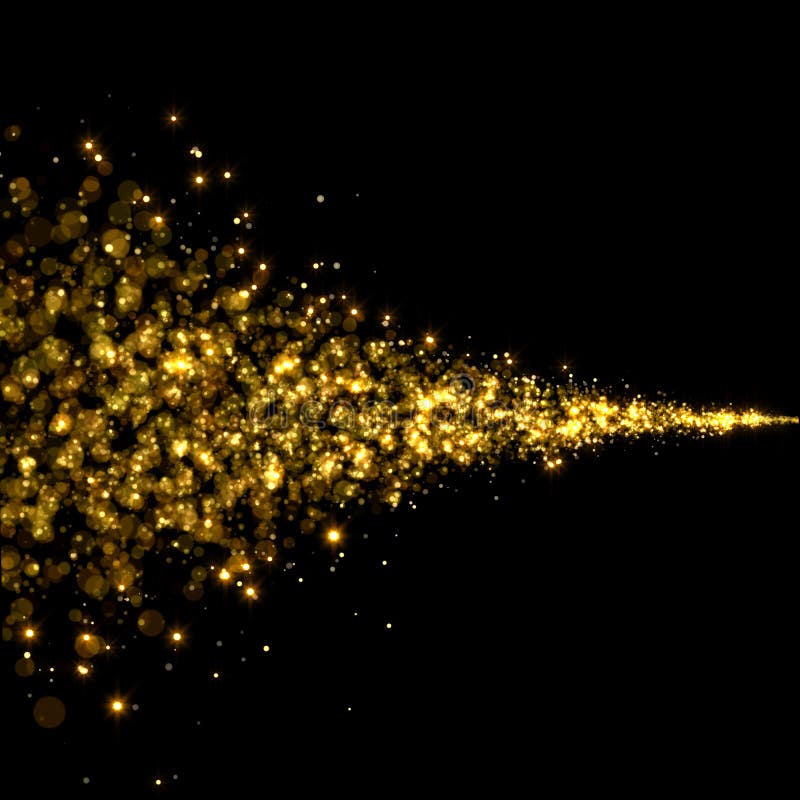 Gold Trail Glitter Background Stock Illustration - Illustration of ...