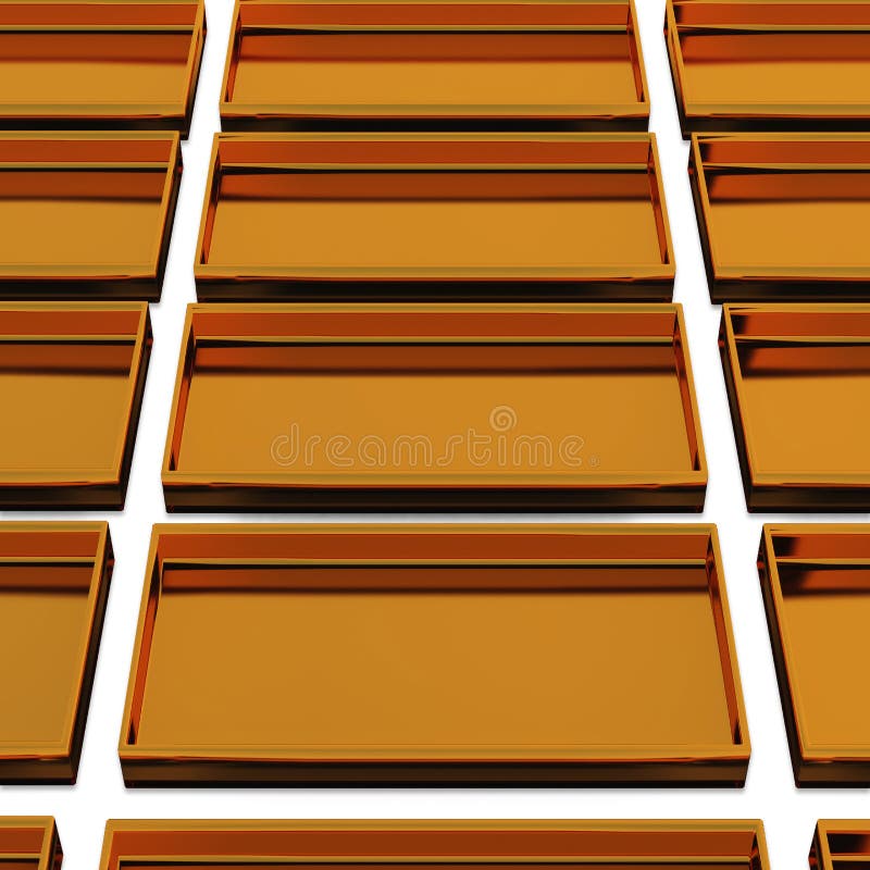 Gold tray front stock illustration. Illustration of metal - 88355649