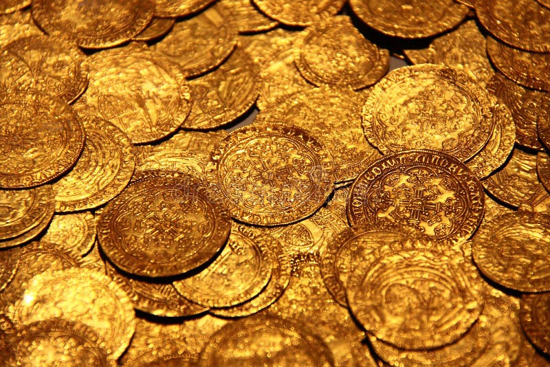 Gold treasure stock photo. Image of value, yellow, stamp - 11245406