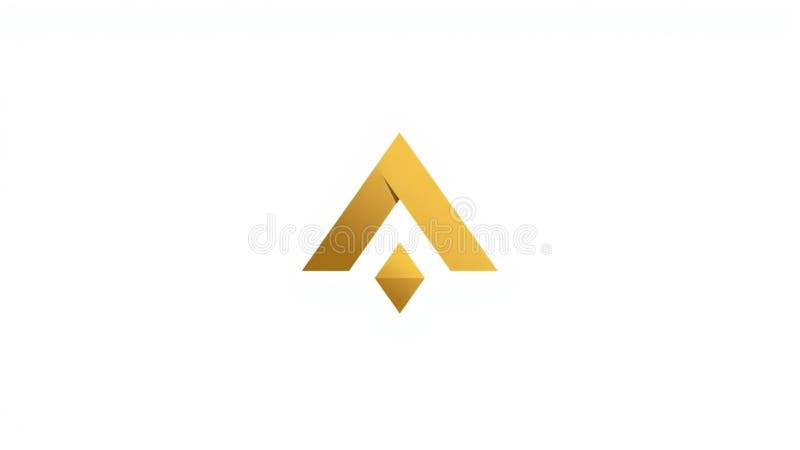 A Gold Triangle with a Diamond in the Middle Stock Illustration ...