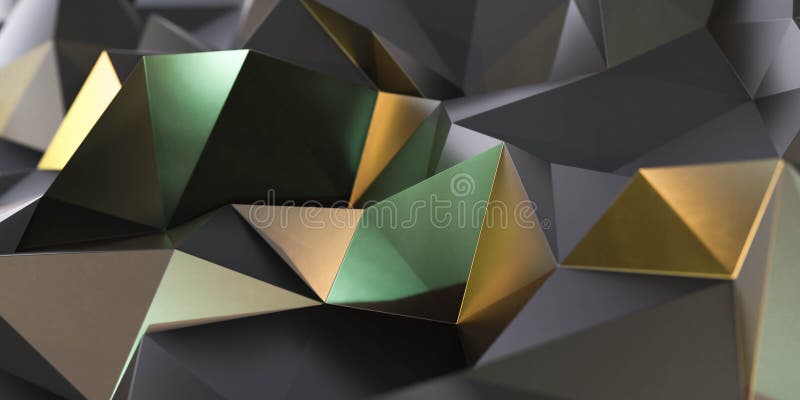 Gold Triangle Geometric Shape Pattern with Warm Lighting and ...