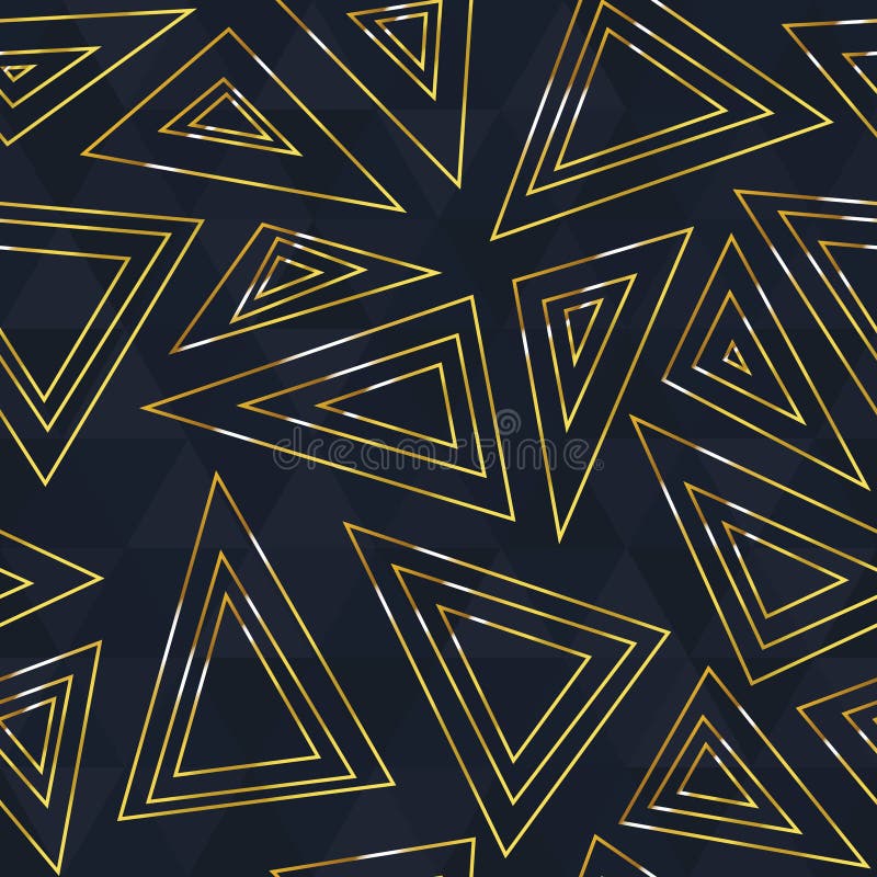 Gold triangle pattern stock vector. Illustration of concept - 173747072
