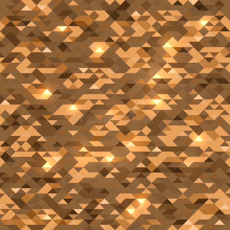 Gold Triangle Lines on White Low Poly Texture Seamless Pattern. Vector ...