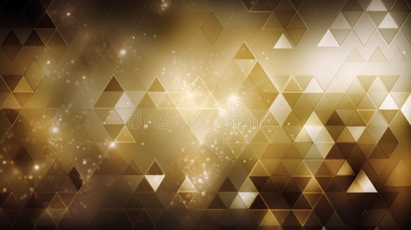 Gold Triangle Shapes Polygonal Geometric Mosaic Grid Abstract and Waves ...