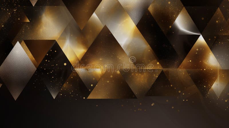 Gold Triangle Shapes Polygonal Geometric Mosaic Grid Abstract and Waves ...