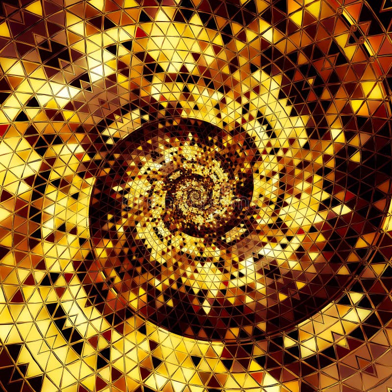 Gold Triangles Shaped Abstract Art Background Stock Illustration ...
