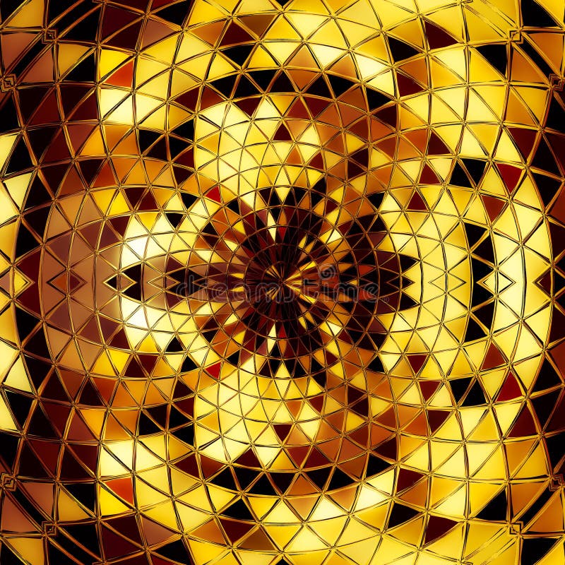 Gold Triangles Shaped Abstract Art Background Stock Illustration ...