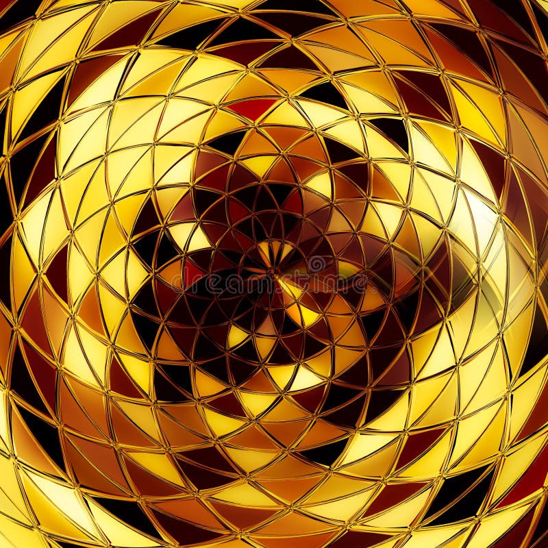 Gold Triangles Shaped Abstract Art Background Stock Illustration ...